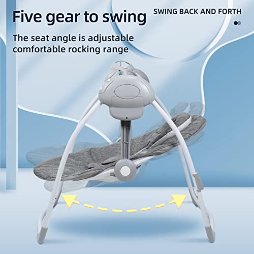 Vannetgo Comfort Portable Swing,Comfort Baby Rocking Chair with Soothing Music,Foldable,Bionic Design, Baby Rests Peacefully (25142)