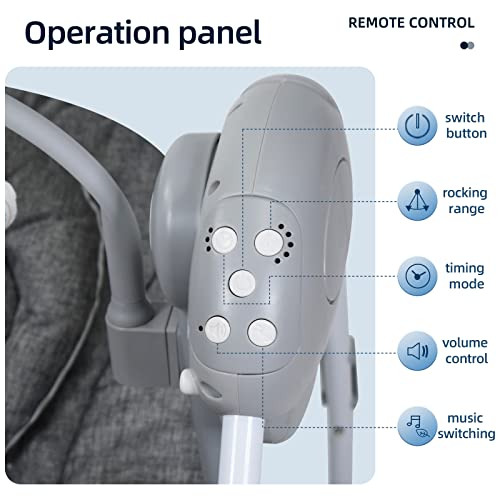 Vannetgo Comfort Portable Swing,Comfort Baby Rocking Chair with Soothing Music,Foldable,Bionic Design, Baby Rests Peacefully (25142)