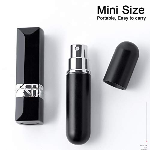 Rocutus 6 Pack Perfume Bottle Mini Refillable Perfume Atomizer Bottle,Empty Spray Bottle in 5 ml Compatible with 2 Pieces Perfume Dispenser Pump and 2 Funnel Filler for Travel Purse (colorful 1)