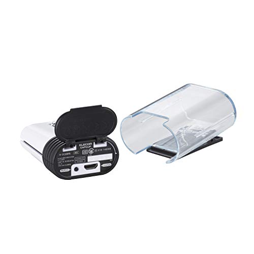 ELECOM Bluetooth Mouse Rechargeble, Clippable, Silent, Quiet Click, 4 Button for iPad, Laptop PC and Mac Small Size, White (M-CC2BRSWH-US)