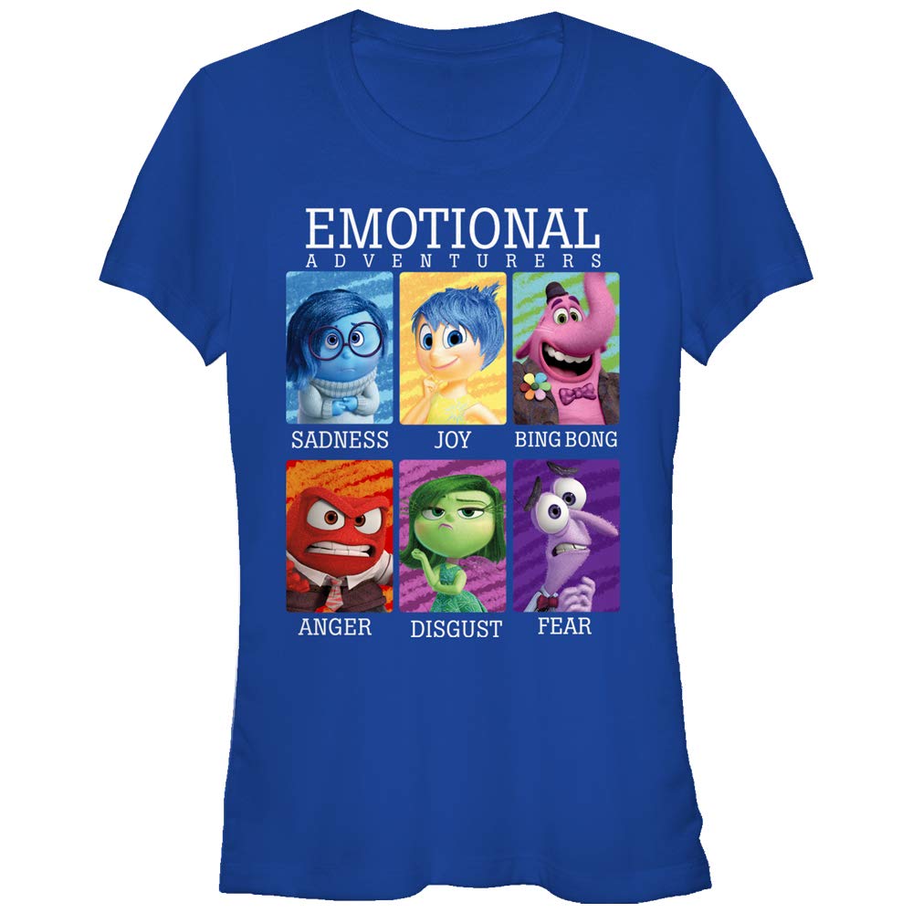 Disney womens Inside Out Yearbook Graphic Tee T Shirt, Royal, X-Large US