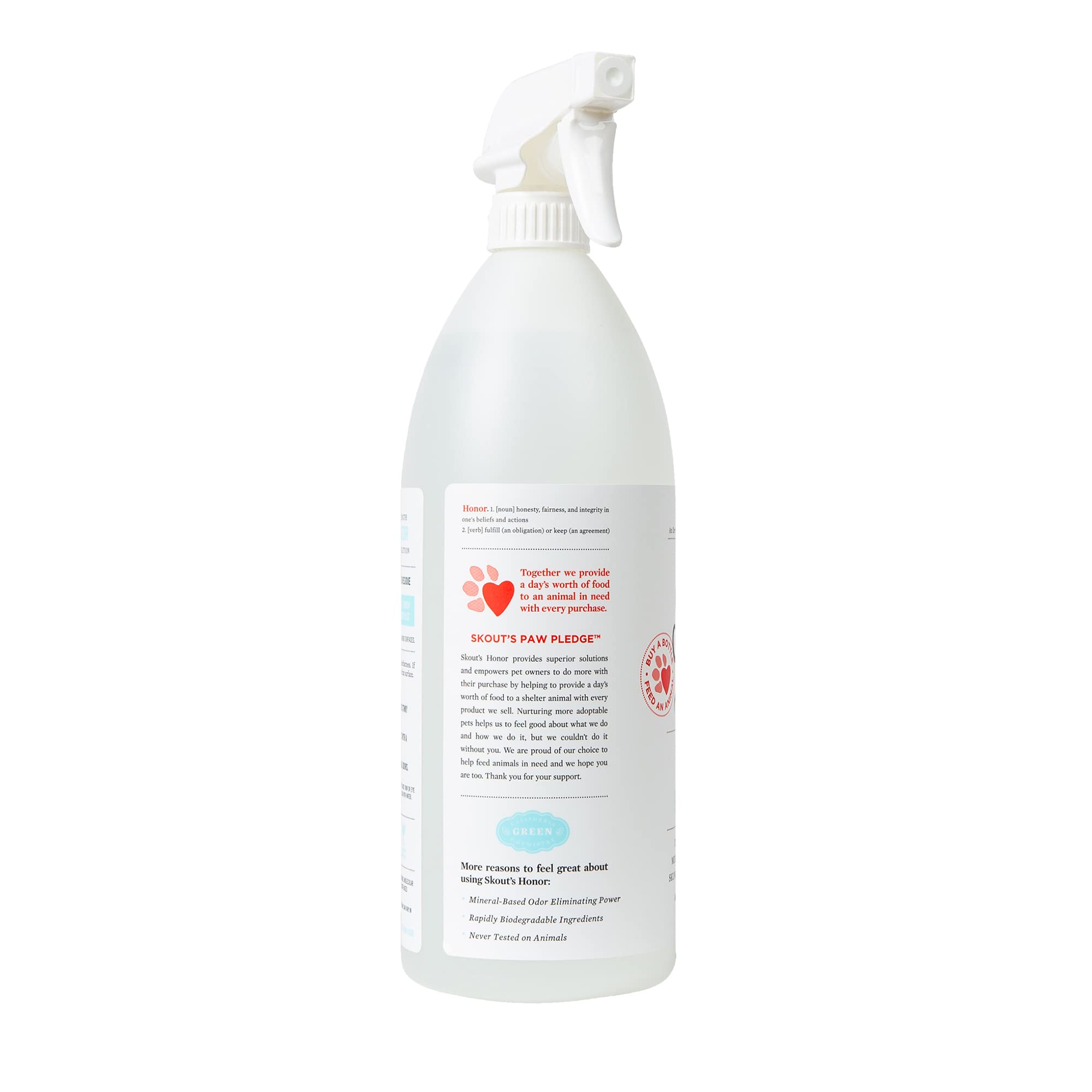 Skout's Honor Odor Eliminator - Plant-Powered Deodorizer for Offensive Pet Odors, Destroys Molecules On Contact - Biodegradable, Eco-Friendly, No Residue, 35 oz
