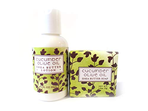 Greenwich Bay Trading Co. Cucumber Olive Oil Tea Shea Butter Soap and Lotion Gift Set