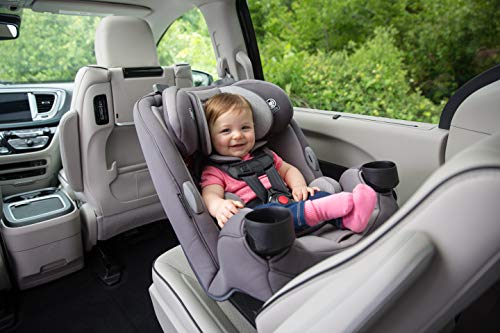 Safety 1st Grow and Go All-in-One Slim Convertible Car Seat, Rear Facing, 5-40 lbs, Forward Facing (30โ65 lbs), High Back Booster Seat 40-100 pounds, Carbon Rose