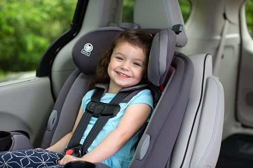 Safety 1st Grow and Go All-in-One Slim Convertible Car Seat, Rear Facing, 5-40 lbs, Forward Facing (30โ65 lbs), High Back Booster Seat 40-100 pounds, Carbon Rose