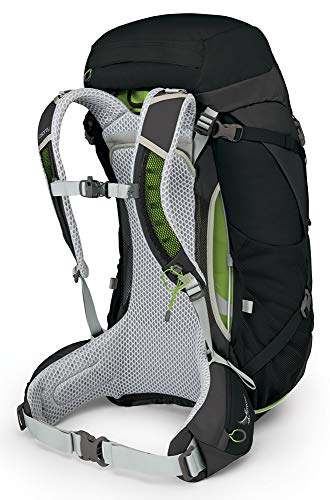 Osprey Stratos 50 Men's Backpacking Backpack, Black, Small/Medium