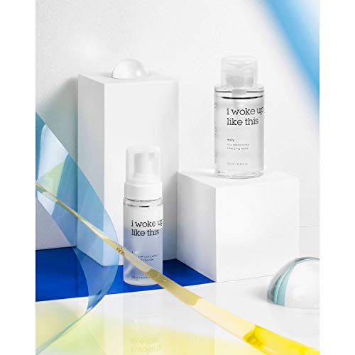 I WOKE UP LIKE THIS Daily Rice Rebalancing Cleansing Water – A Micellar Cleansing Water with Rice Ferment Extract Enriched in Vitamins. For Makeup Removal, Skin Toning