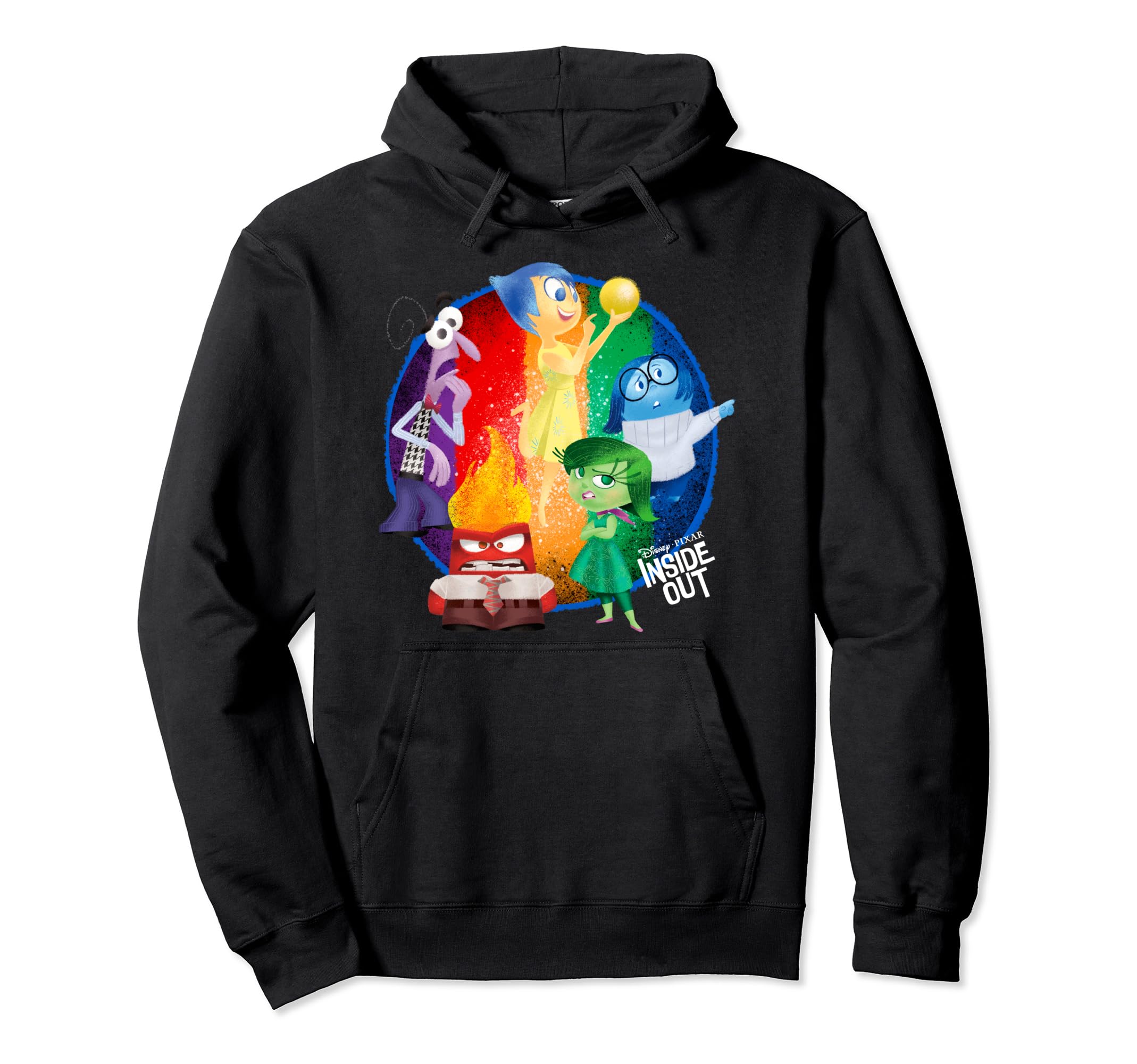 Disney Pixar Inside Out Colorful Circle Group Shot Hoodie Pullover Hoodie