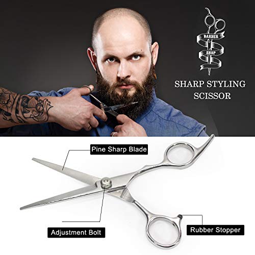 Beard Grooming & Trimming Kit for Men Care - Beard Brush, Beard Comb, Beard Oil 30ml, Mustache & Beard Balm Butter Wax 30g, Barber Scissors,Men Beard