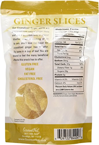 GourmetNut Gourmet on the Go Crystallized Ginger Slices (2 Pack)