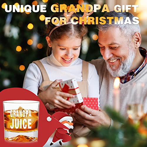 Globe Decanter Set with Grandpa Juice Whiskey Glass, Unique Christmas Gift For Men Who Be Grandpa, Christmas Stocking Stuffers