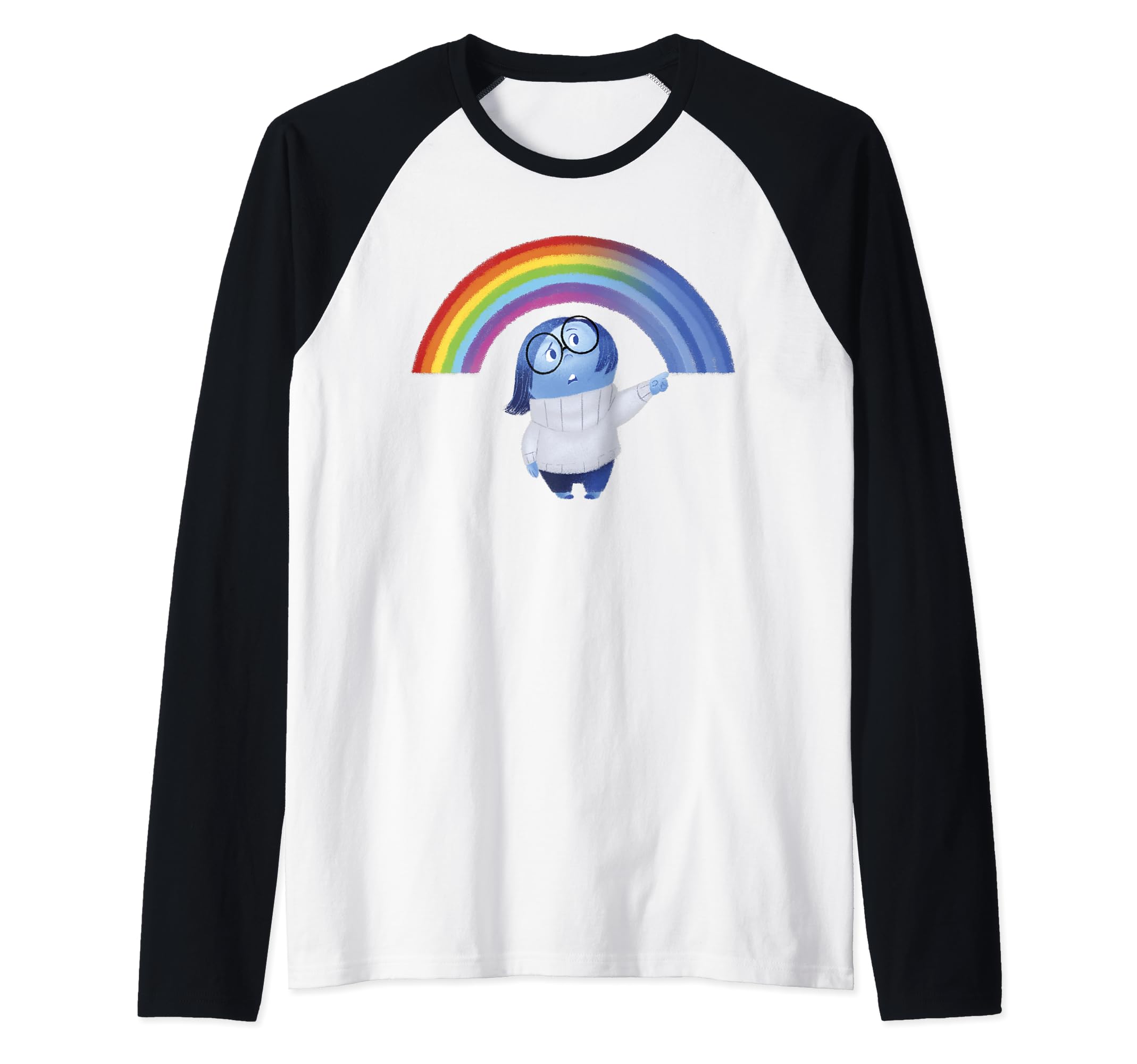 Disney Inside Out Sadness Rainbow Raglan Baseball Tee