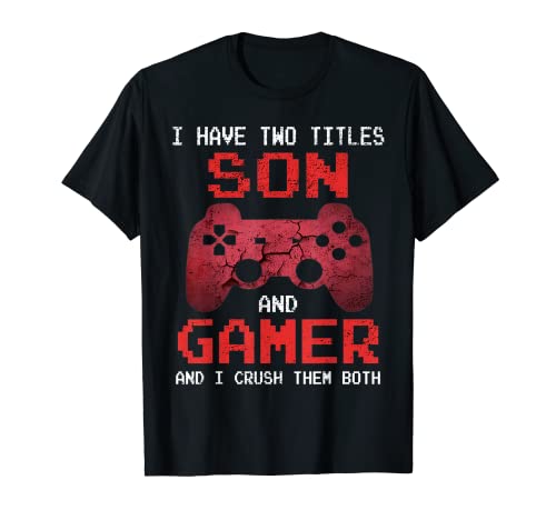 Funny Gamer Vintage Video Games Son Boys Teens Brother T-Shirt