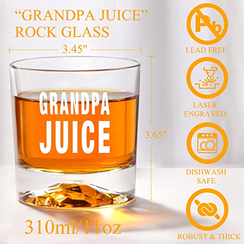 Globe Decanter Set with Grandpa Juice Whiskey Glass, Unique Christmas Gift For Men Who Be Grandpa, Christmas Stocking Stuffers