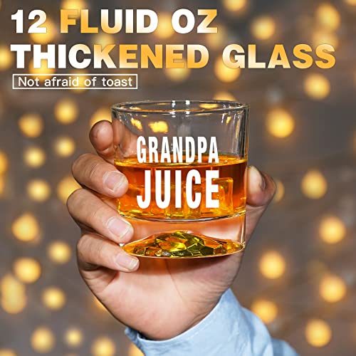 Globe Decanter Set with Grandpa Juice Whiskey Glass, Unique Christmas Gift For Men Who Be Grandpa, Christmas Stocking Stuffers