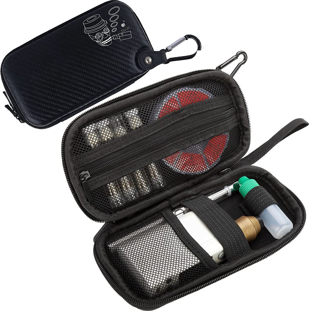HUIZHU Empty EVA Hard Shell Vape Case eGO Carrying Case Empty Multi-Functional EVA Hard Shell Case with Non-Slip Elastic Bands (Black)