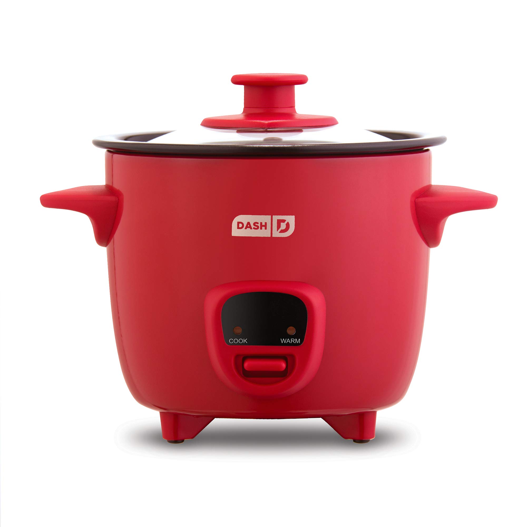 Dash DRCM200GBRD04 Mini Rice Cooker Steamer, Red & DMS001RD Mini Maker Electric Round Griddle for Individual Pancakes, Cookies, Eggs & other on the go Breakfast, Lunch & Snacks, Red