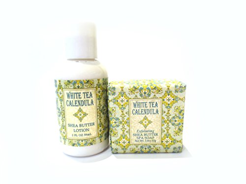 Greenwich Bay Trading Co.White Tea Calendula Shea Butter Soap and Lotion Gift Set