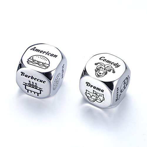 Funny Gifts for Girlfriend Boyfriend Valentines Day Gifts Anniversary Romantic Gifts for Him Her Metal Dice Date Night Gifts for Couples Husband Wife Birthday Naughty Dice for Women Men