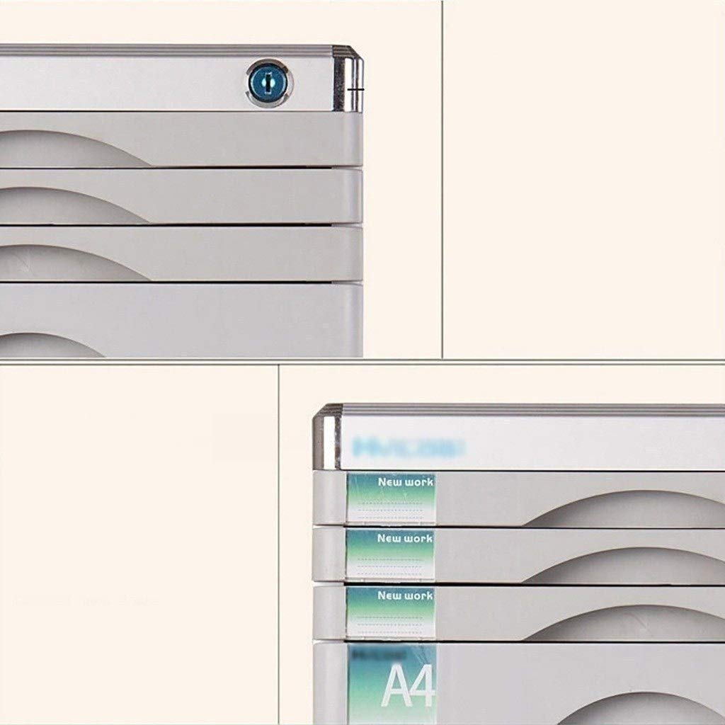 Flat File Cabinet, 8-Layer File Storage Cabinet, with Lock and Index Label, File Classification Management, for Office Supplies Storage