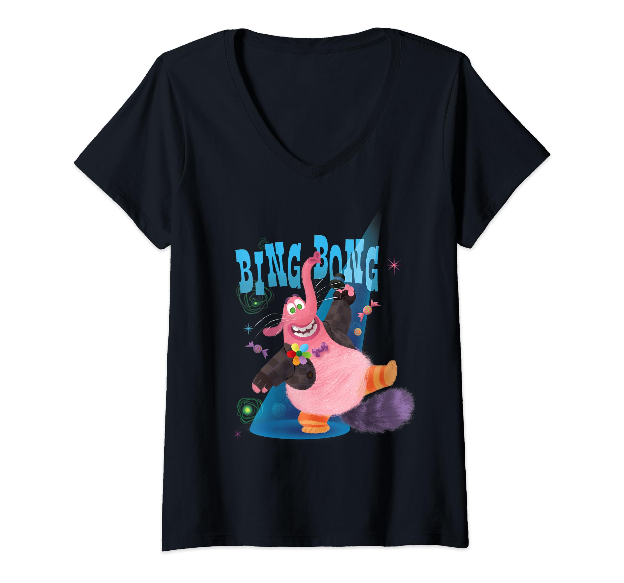 Womens Disney and Pixar's Inside Out Bing Bong Show V-Neck T-Shirt