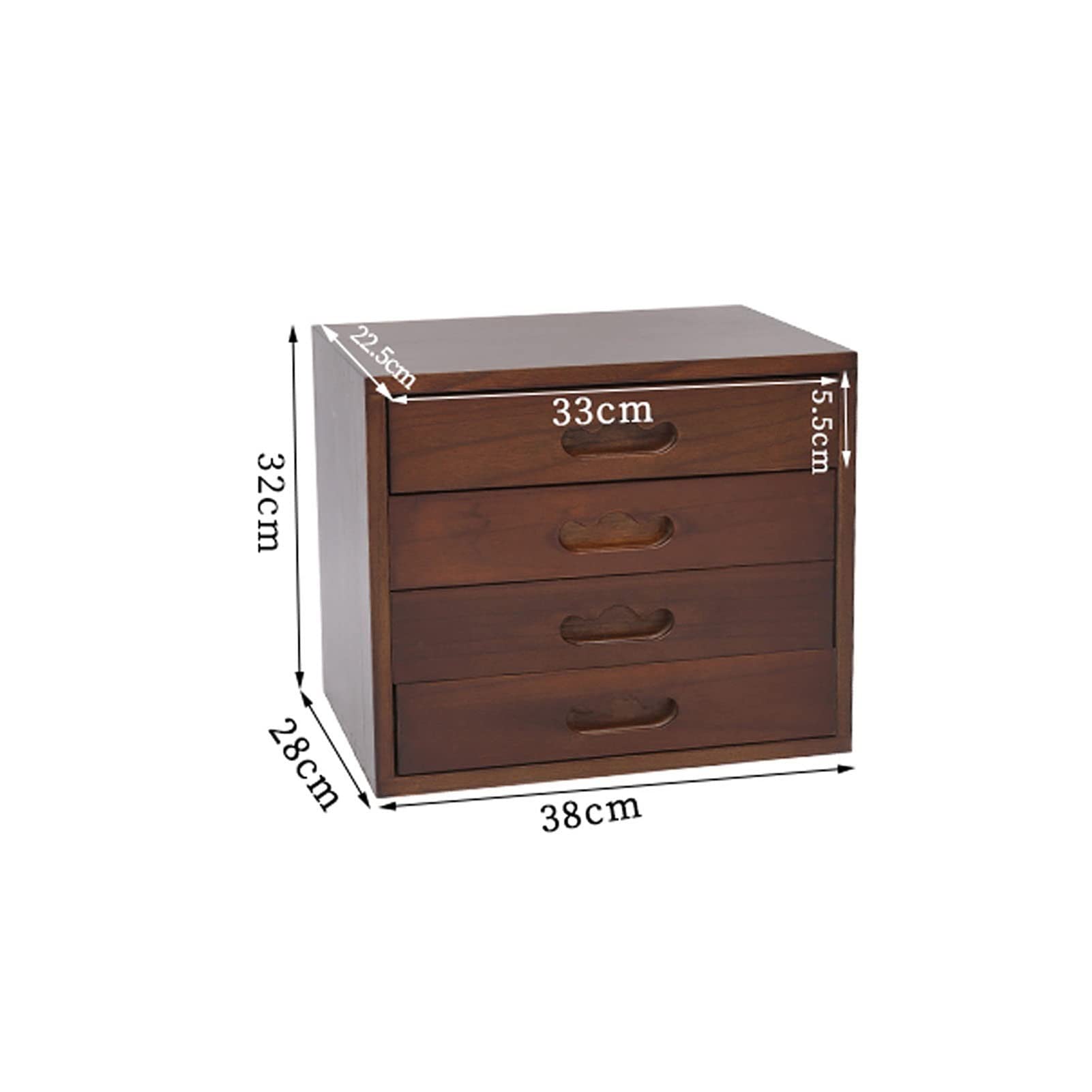 BIZOLE Flat File Cabinet Storage, Desktop Drawer Cabinet - Wooden Desktop Storage Box with Lockable Drawers, Office Supplies A4/Receipt File Organizer, Flat File Cabinet (Size : A)
