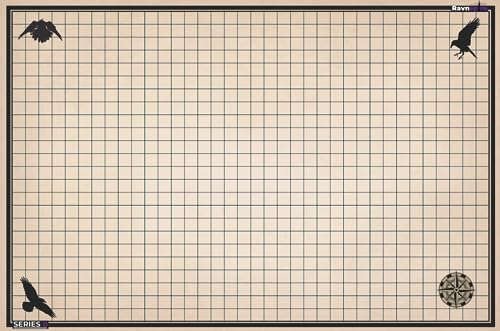 DND Battle Mat Ultimate 2 Pack Starter Set Accessory for RPG Role Playing Games 24" X 36" Ultradurable Non-Staining Dry/Wet Erase Premium Vinyl Battle Grid Ravnspire Series 0 (Series 0)