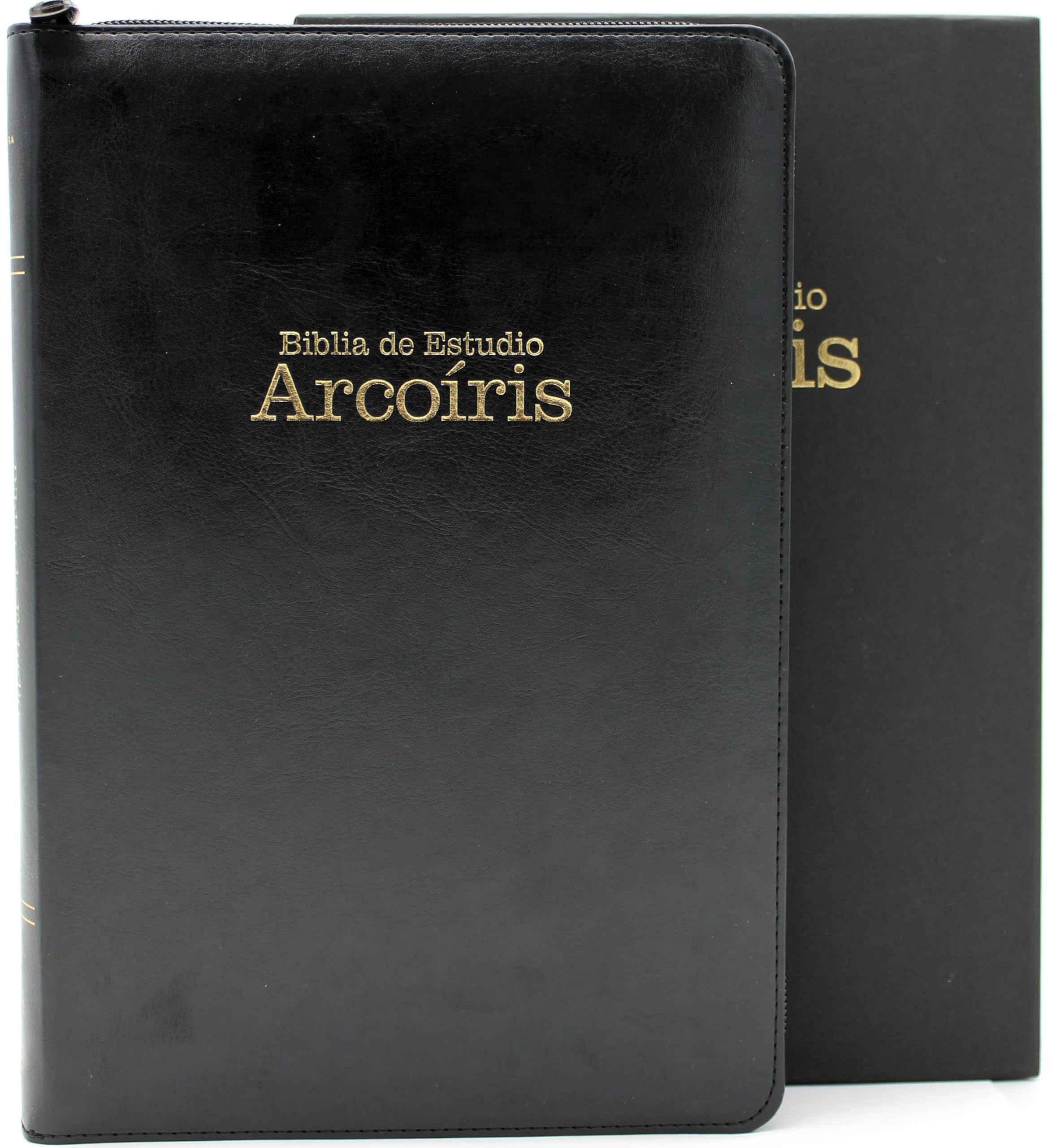 Biblia de Estudio Arco Iris Reina Valera 1960 con Cierre e Indice en Español color Negro/Spanish Rainbow Study Bible RVR 1960 with Thumb Index Multicolor