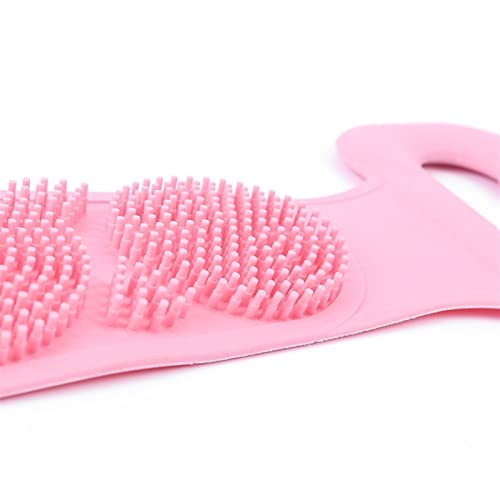 INGVY Dry Brushing Body Brush New Magic Silicone Brushes Bath Towels Body Brush Bath Belt Exfoliating Back Brush Belt Wash Skin Household Clean Shower Brushes (Size : Blue)