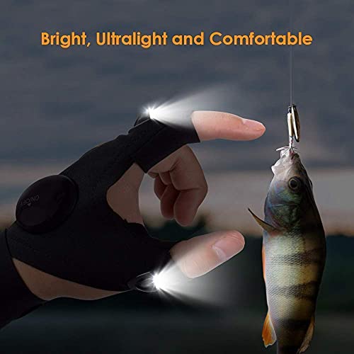 Tool Gifts for Men-LED Flashlight Gloves Gifts for Men, Stocking Stuffers for Men Women Dad Teens and Stocking Stuffers Tool Gifts for Men - Magnetic Tool Pickup,Telescoping Magnet, Gadget Tool