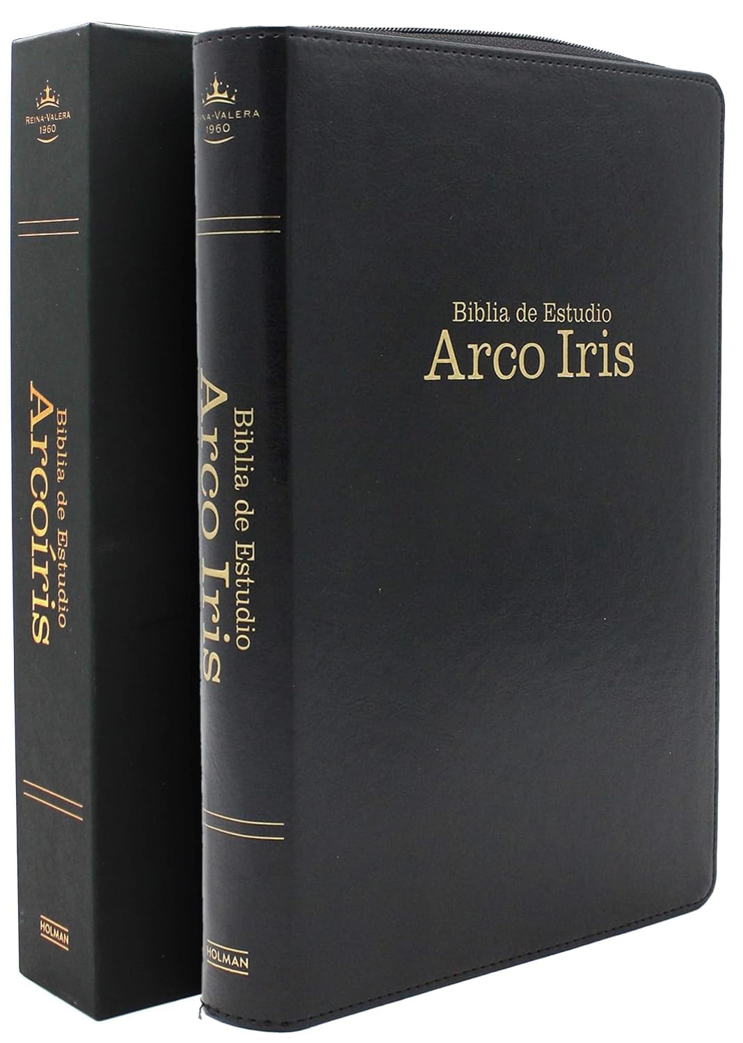 Biblia de Estudio Arco Iris Reina Valera 1960 con Cierre e Indice en Español color Negro/Spanish Rainbow Study Bible RVR 1960 with Thumb Index Multicolor