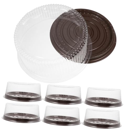 HOMSFOU 20pcs 8 Clear Cake Reusable Cake Containers Cake Containers with Lids Cake Holder with Lid Wedding Cake Stand Disposable Cake Carrier Cupcake Pan A024 With Cover Bread Box