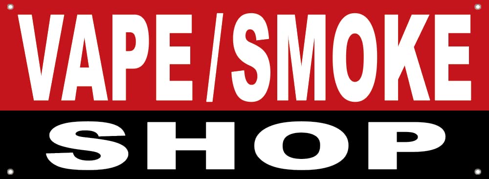 4 Less Co 18x48 Inch VAPE SMOKE SHOP Vinyl Banner Sign rk