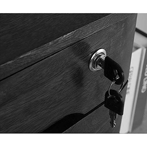 A4 Flat File Cabinet, Office Desktop Drawer Storage Cabinet with Lock, 3- Layer Wooden Storage Box, Small Chest of Drawers(Size: 4028 31cm)