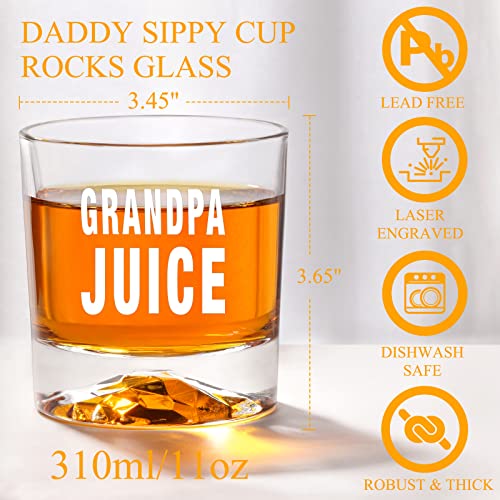 Whiskey Glass Gift with 2pc Beer Chiller Sticks with 1 Bottle Opener, Christmas Stocking Stuffers, Gifts for Men Dad Huband Boyfriend Adults