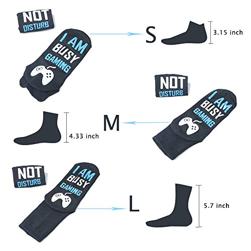 Do Not Disturb I'm Gaming Socks Novelty Gamer Socks,Stocking Stuffers For Men teens Boys Kids Gamer Lovers