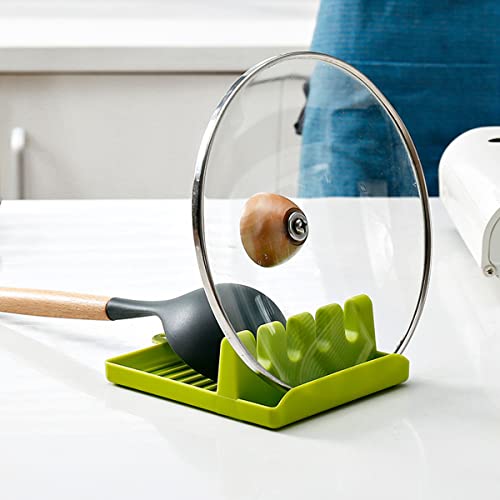 Utensil rest, spoon holder for stove top, spoon rest, Heat-Resistant for Drip Pad, plastic spoon rest for Multiple, kitchen counter tools holder, utensil holder for counter (Gray)