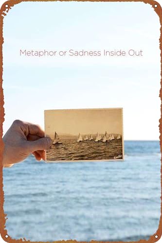 Metaphor or Sadness Inside Out Vintage tin poster, suitable for bars, cafes, offices, restaurants, family gardens, shops, clubs, logo gifts 12 X 8 inches