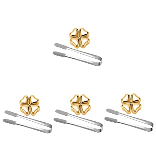 Alipis 4 Sets Stainless Steel Ice Pellets Bejeweled Kit Men Kit Light Ice Cubes for Drinks Reusable Ice Cubes Mens Stocking Stuffers Metal Ice Cubes 304 Stainless Steel Shudder Man Golden