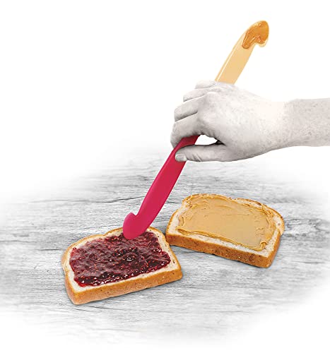 Talisman Designs Peanut Butter & Jam Scraper Spreader | 2-in-1 PB&J Spreader | 2 Sided to Mix, Spread & Scrape | Dishwasher Safe | Spreader Knife | Jam Spoon & Spreader