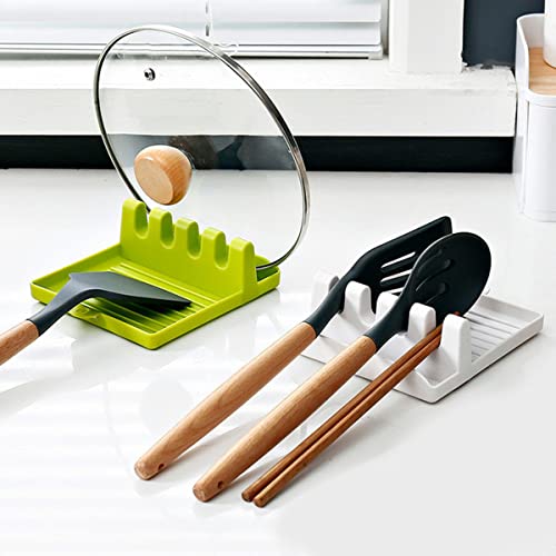 Utensil rest, spoon holder for stove top, spoon rest, Heat-Resistant for Drip Pad, plastic spoon rest for Multiple, kitchen counter tools holder, utensil holder for counter (Gray)