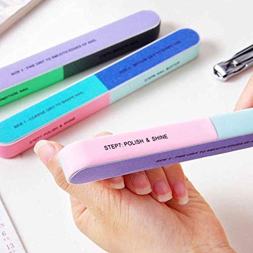 Xeminor Multi-sided Nail File Set Polished Sponge Nail Files Sand Bars Manicure Tools Nail Art Tools Superior Quality and Creative