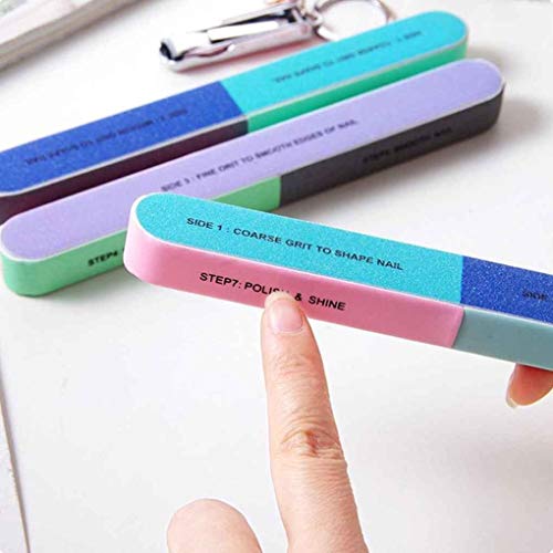 Xeminor Multi-sided Nail File Set Polished Sponge Nail Files Sand Bars Manicure Tools Nail Art Tools Superior Quality and Creative
