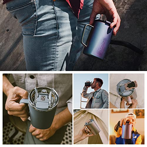 BrüMate Toddy - 16oz 100% Leak Proof Insulated Coffee Mug with Handle & Lid - Stainless Steel Coffee Travel Mug - Double Walled Coffee Cup (Matte Gray)