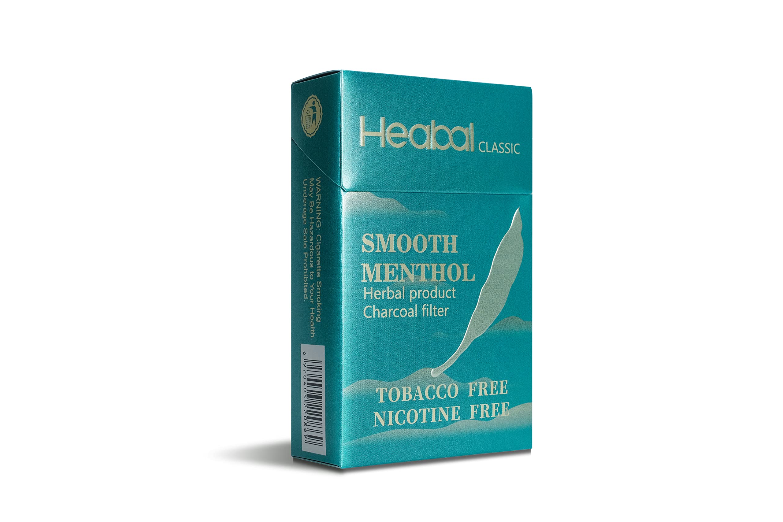 HEABAL Herbal Cigarettes - Nicotine Free & Tobacco Free 20/Pack (Smooth Menthol)