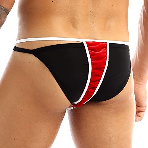 YOOJOO Men's Novelty Thongs Funny G-String Pouch Bikini Christmas Santa Hat Underwear Gag Gifts Santa Bell Large