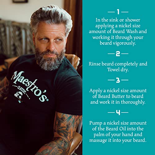 Maestro's Classic Blend Set with 2oz. Beard Oil- Speakeasy Blend