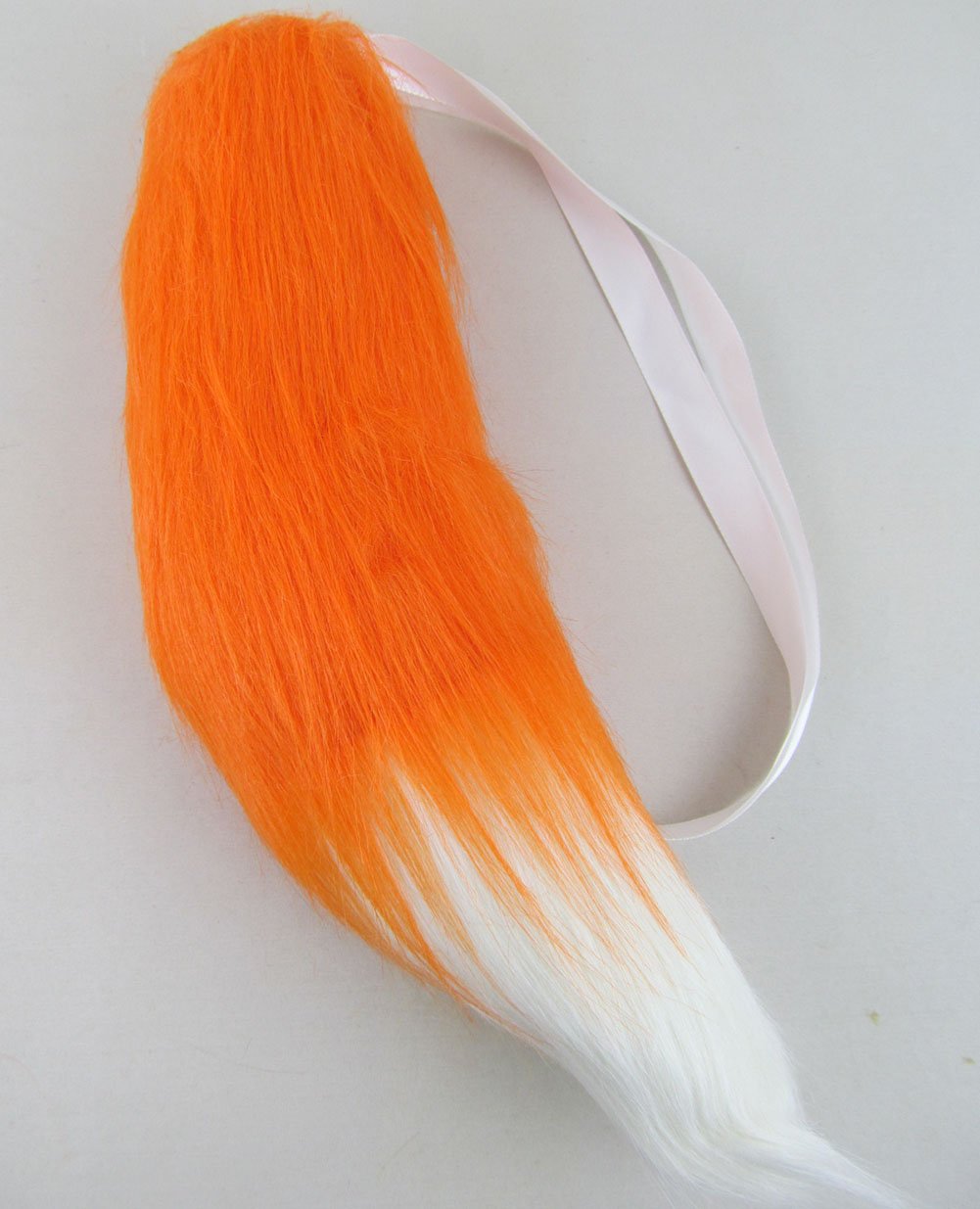 Happylifehere Fox Tail Soft Long Fur Halloween Party Costume Fancy Dress 14" (Orange with White)