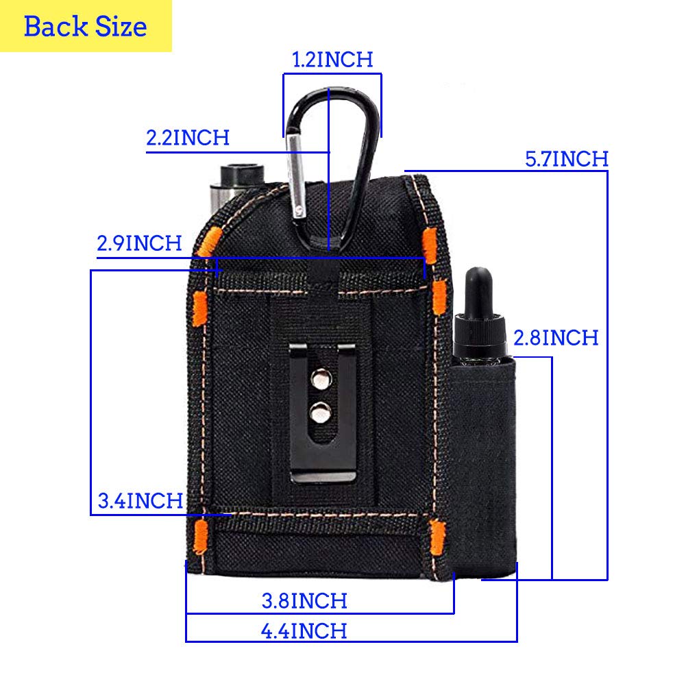 Vape Mod Carrying Bag with Straps, Vapor Case For Box Mod, Tank, E-juice, Battery - Best Vape Portable Travel to Keep Your Vape Accessories Organized [CASE ONLY]