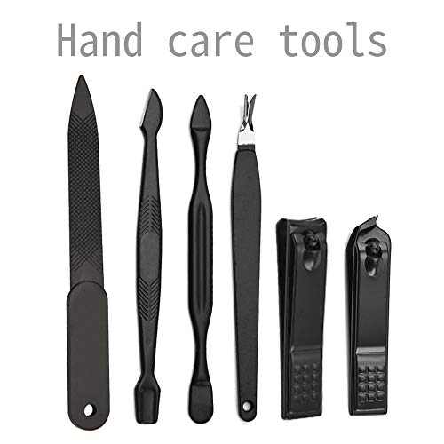 Manicure Set Nail Clippers Pedicure Kit，16 Pieces Stainless Steel Manicure Kit with PU Leather Case (Grey)
